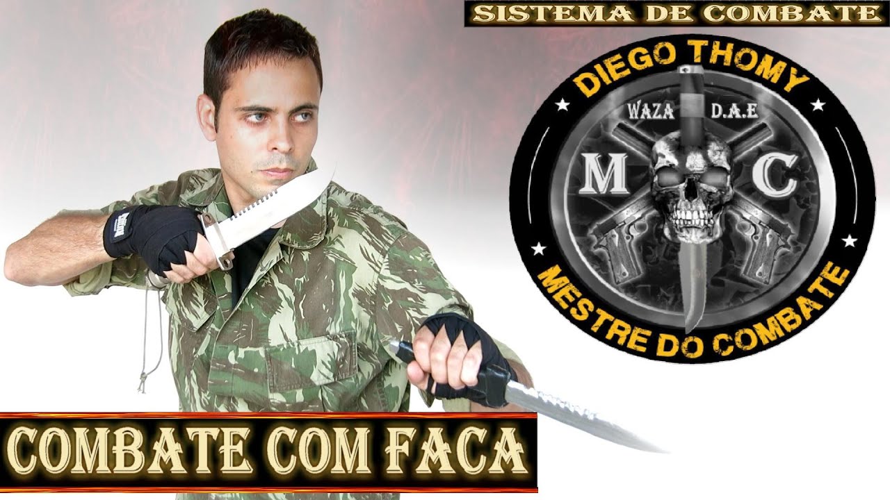 Faca De Combate Do Exercito Faca De Caça De Tijolos Sobre Fundo De
