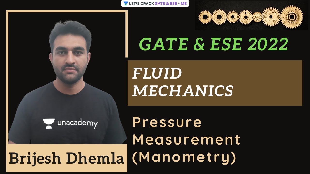 Pressure Measurement (Manometry) | Fluid Mechanics | GATE & ESE 2022 ...
