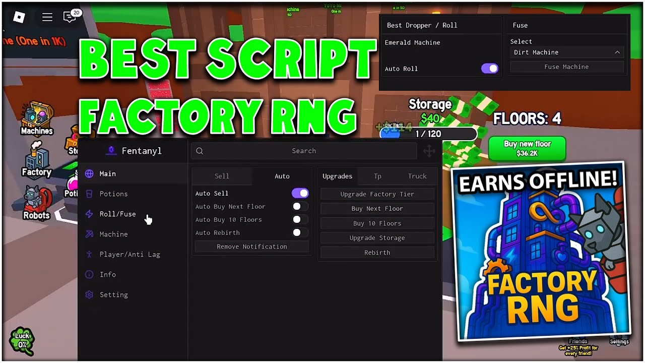 Factory RNG Script - Auto Farm, Auto Sell, Fast Roll, Collect All ...