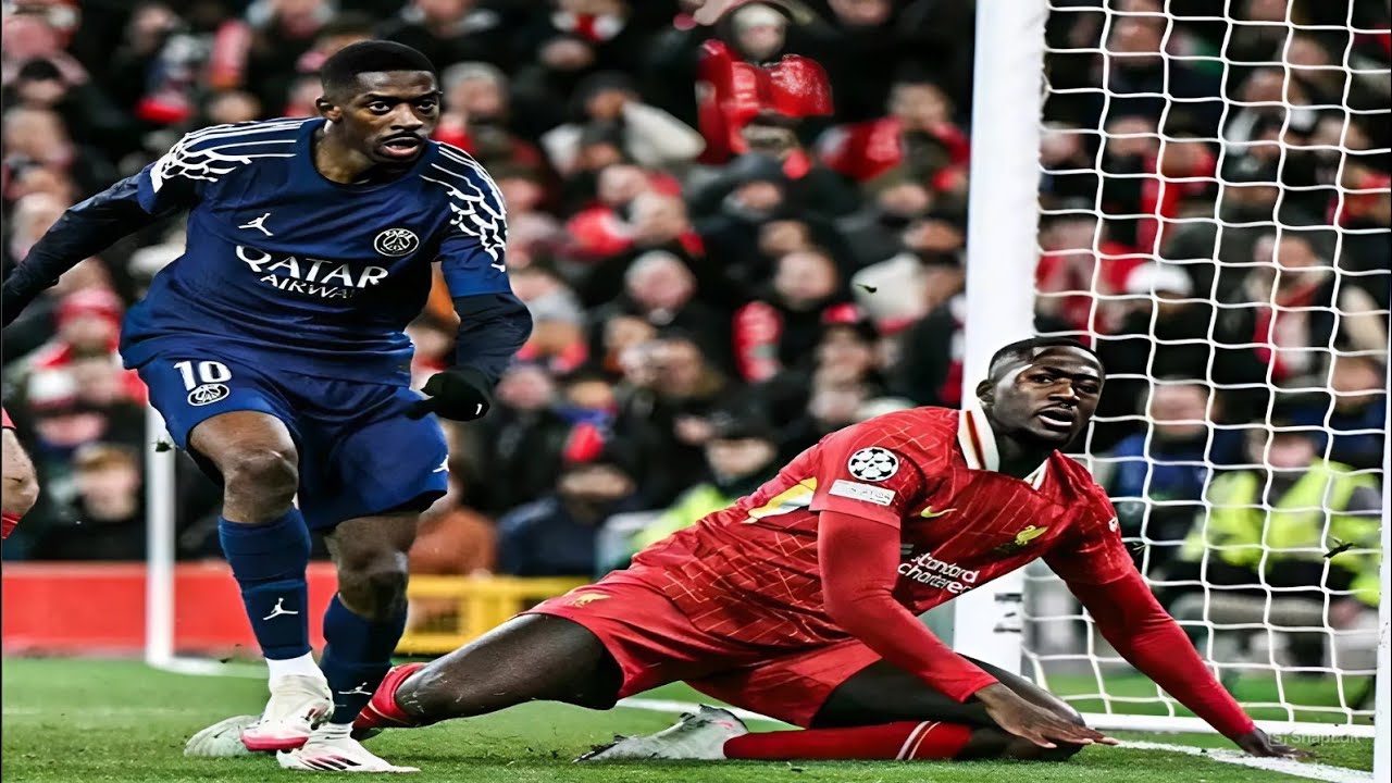 Ousmane Dembele vs Liverpool | Liverpool 0-1 PSG | Dembele Goal ...