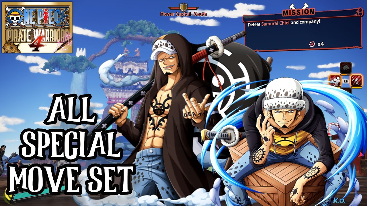 All Trafalgar Law Special Move Set - One Piece: Pirate Warriors 4 - YouTube