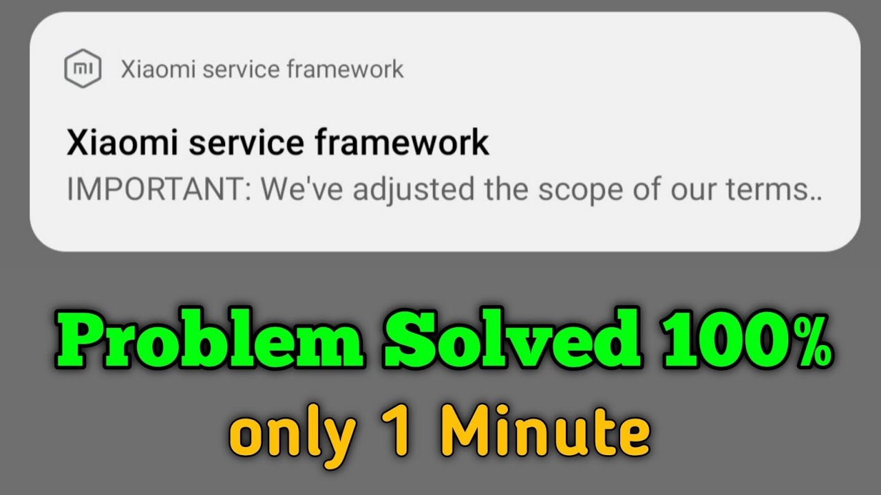 Xiaomi Service Framework Problem Solved Only 1 Minute | Xiaomi Service Framework bangla - YouTube