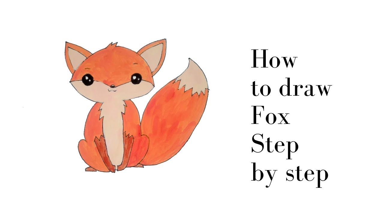 Learn to draw fox. Step by step. - YouTube