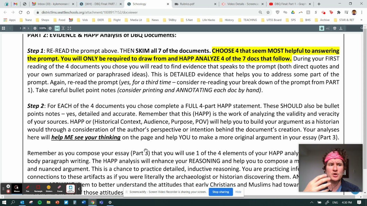 DBQ Final: Part 2 - Docs, Evidence & HAPP Analysis - HOW TO - YouTube