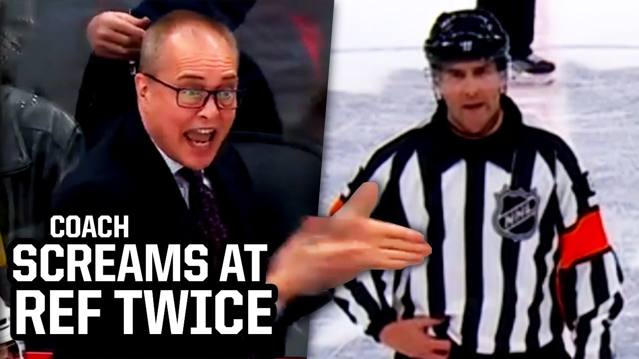 Coach screams at the ref after two bad calls, a breakdown - YouTube