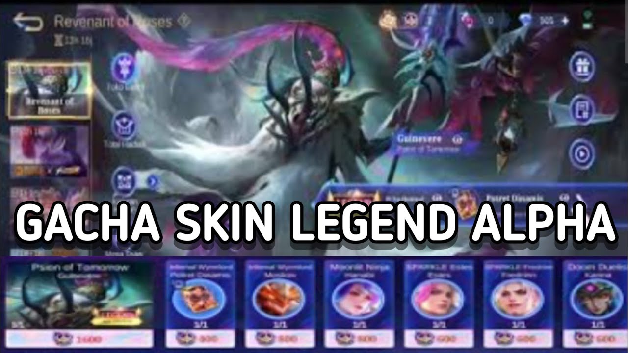 SIMULASI GACHA SKIN LEGEND ALPHA REVENANT OF ROSES - SKIN STUN, M-WORLD ...