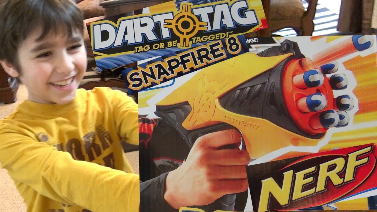 Robert-Andre's NERF DART TAG SNAPFIRE 8 Blaster - YouTube