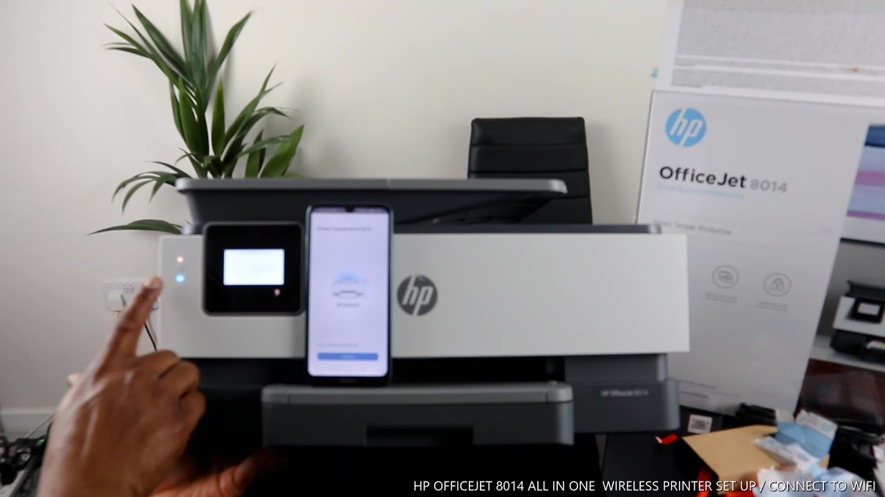 HP OFFICEJET 8014 ALL IN ONE WIRELESS PRINTER SET UP / CONNECT TO WIFI ...