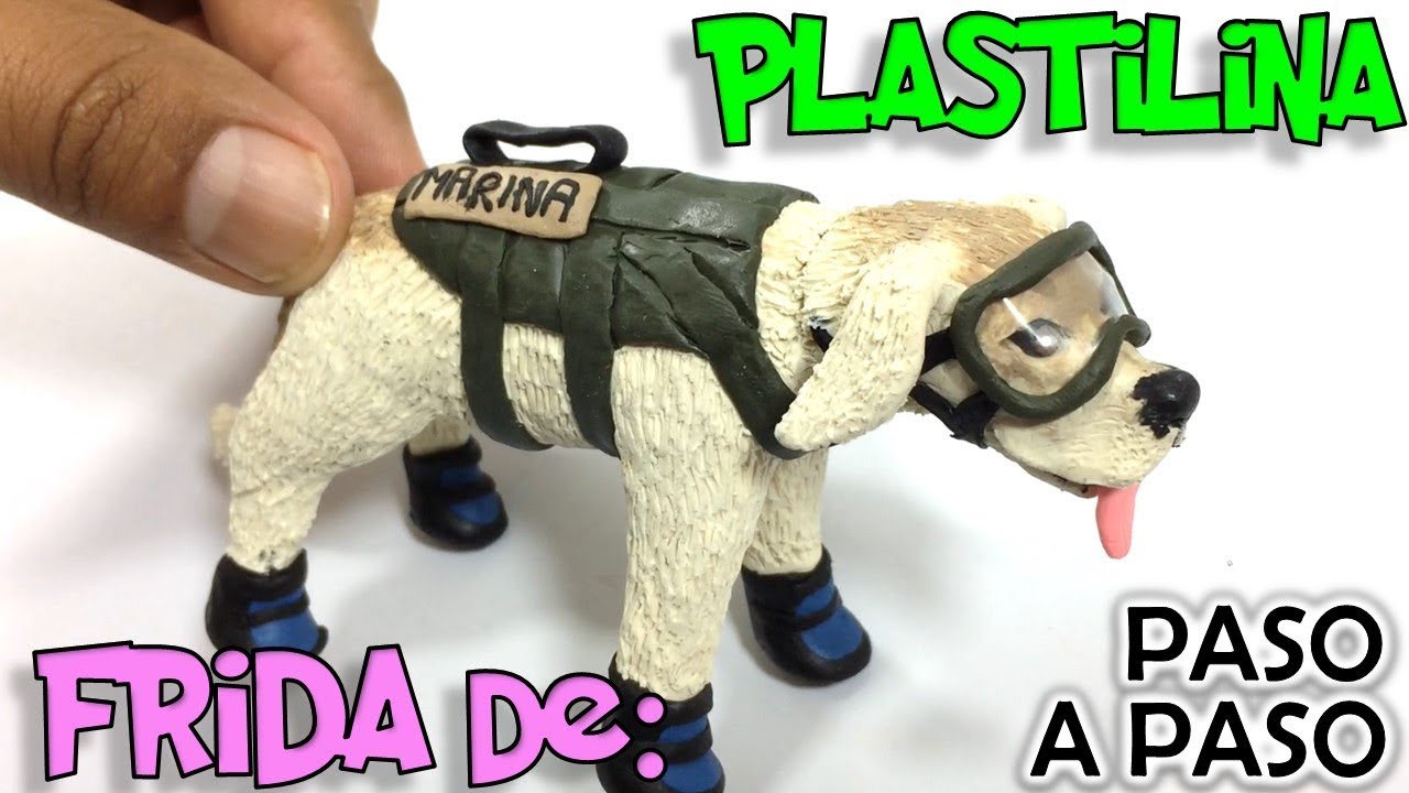 ️ COMO HACER A FRIDA LA PERRITA RESCATISTA DE PLASTILINA PASO A PASO ️ ...