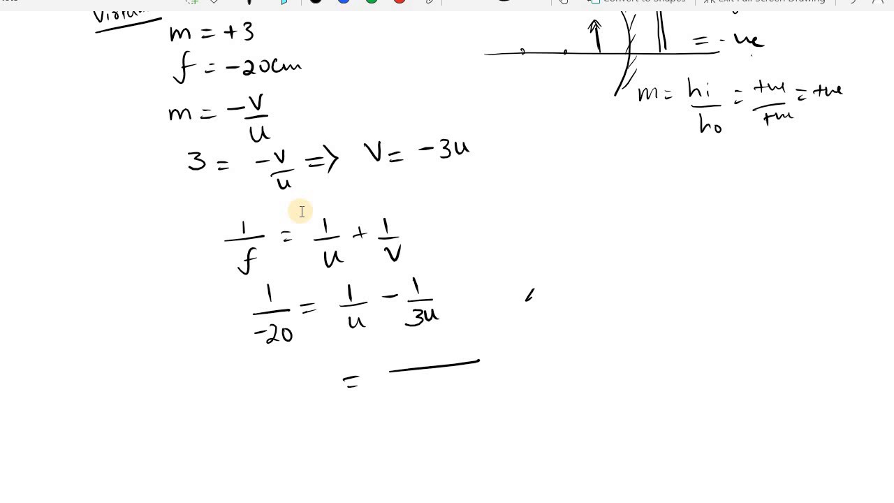 Reflection of Light - Spherical Mirrors CBSE 10 Numericals - 1 - YouTube
