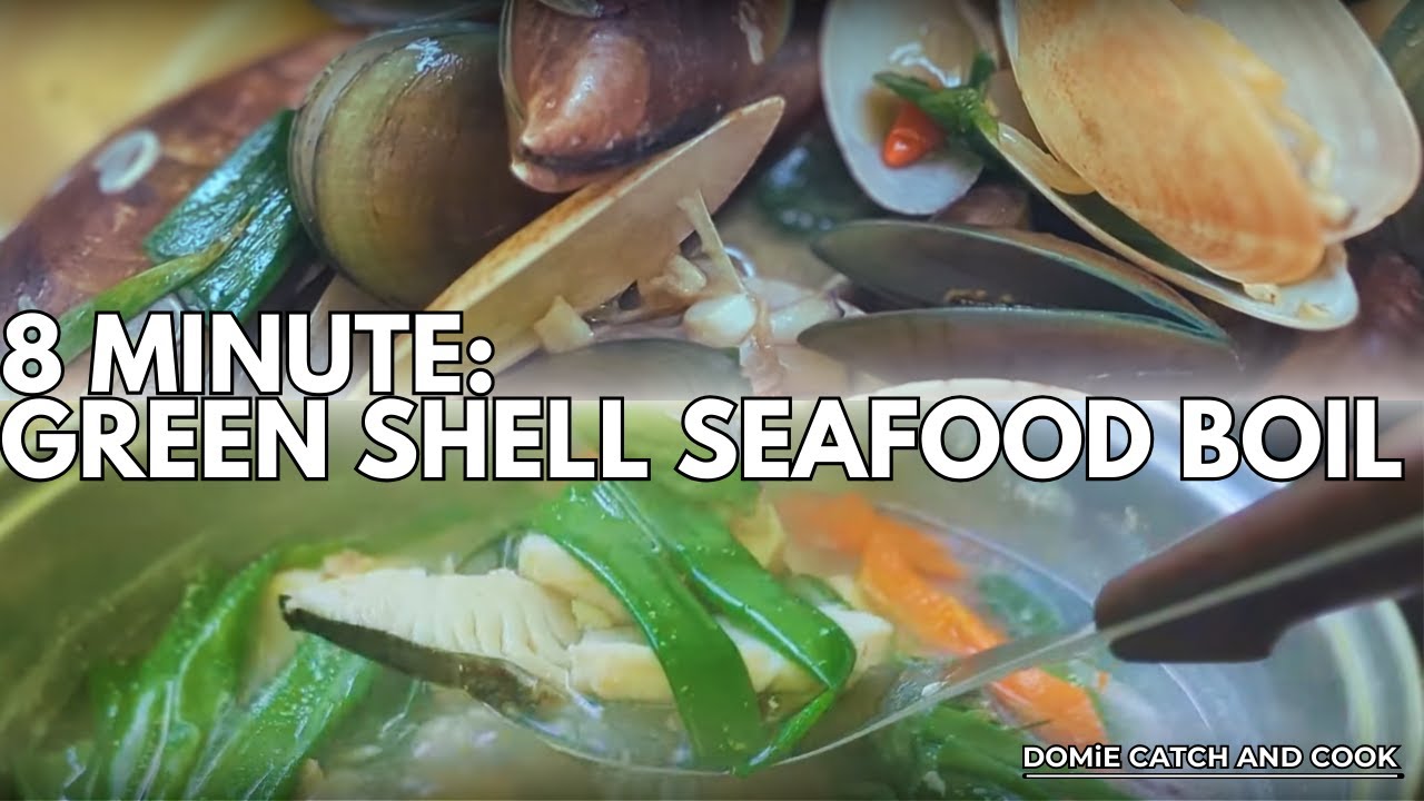 Speedy 8-Minute Green Shell Seafood Boil Recipe - YouTube