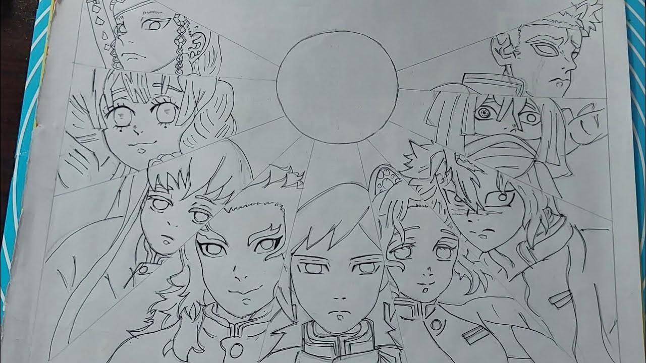 Drawing all the 9 Former HASHIRAs in DEMON SLAYER #anime #animeart # ...