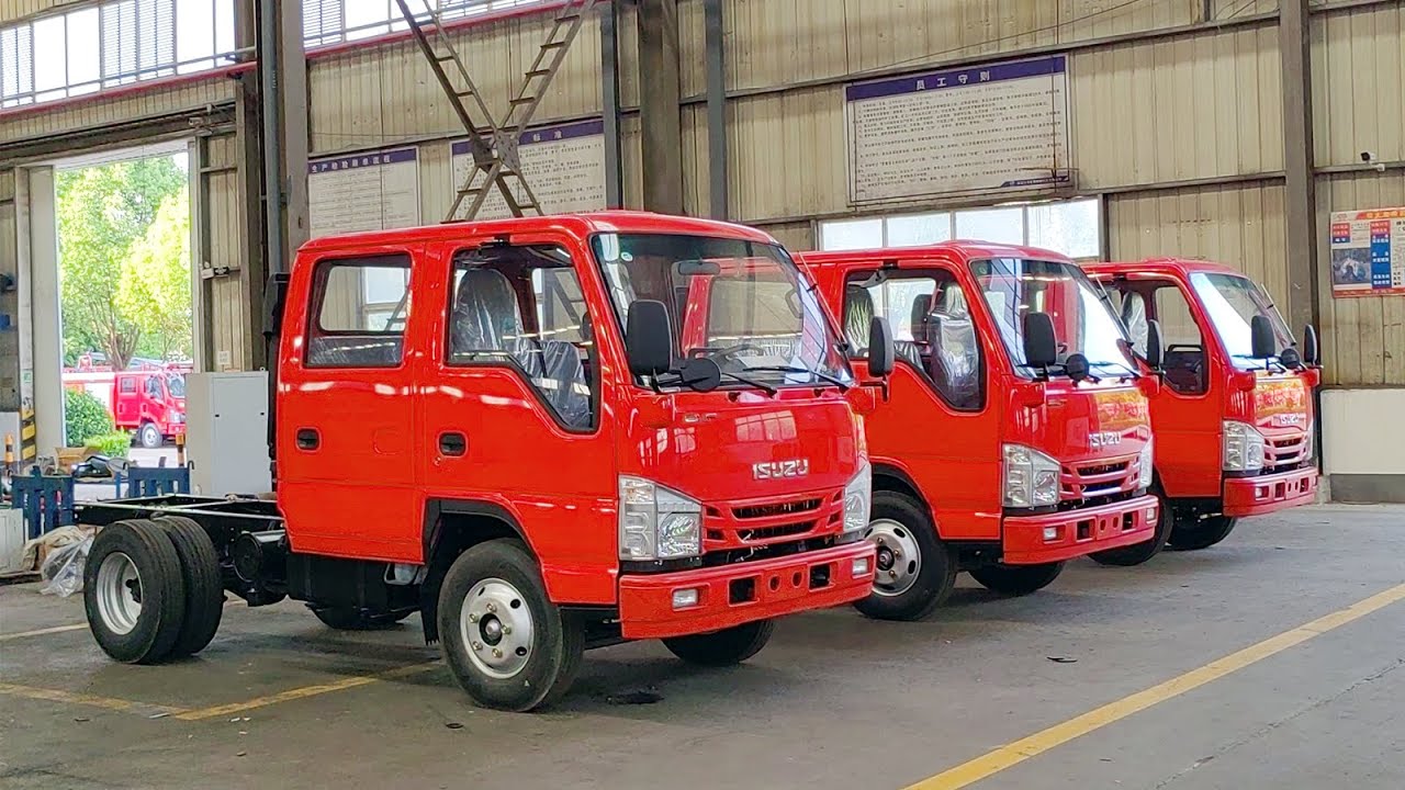 3 units Isuzu NKR fire chassis - YouTube