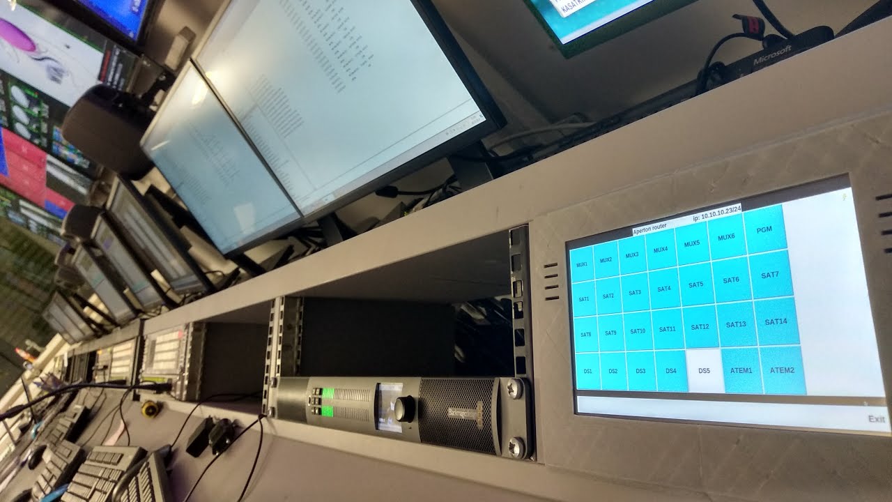 Touch interface for Nevion SDI router With Raspberry Pi - YouTube