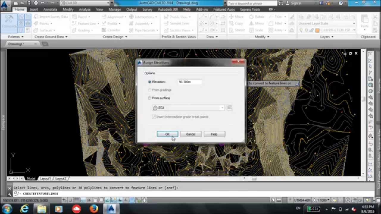 Creating a grading Calculation Volumes Cut & Fill - YouTube