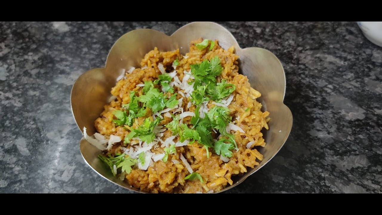 Nagpuri Besan Bhat | Besan Rice in Marathi | Maharastrian Recipe of ...