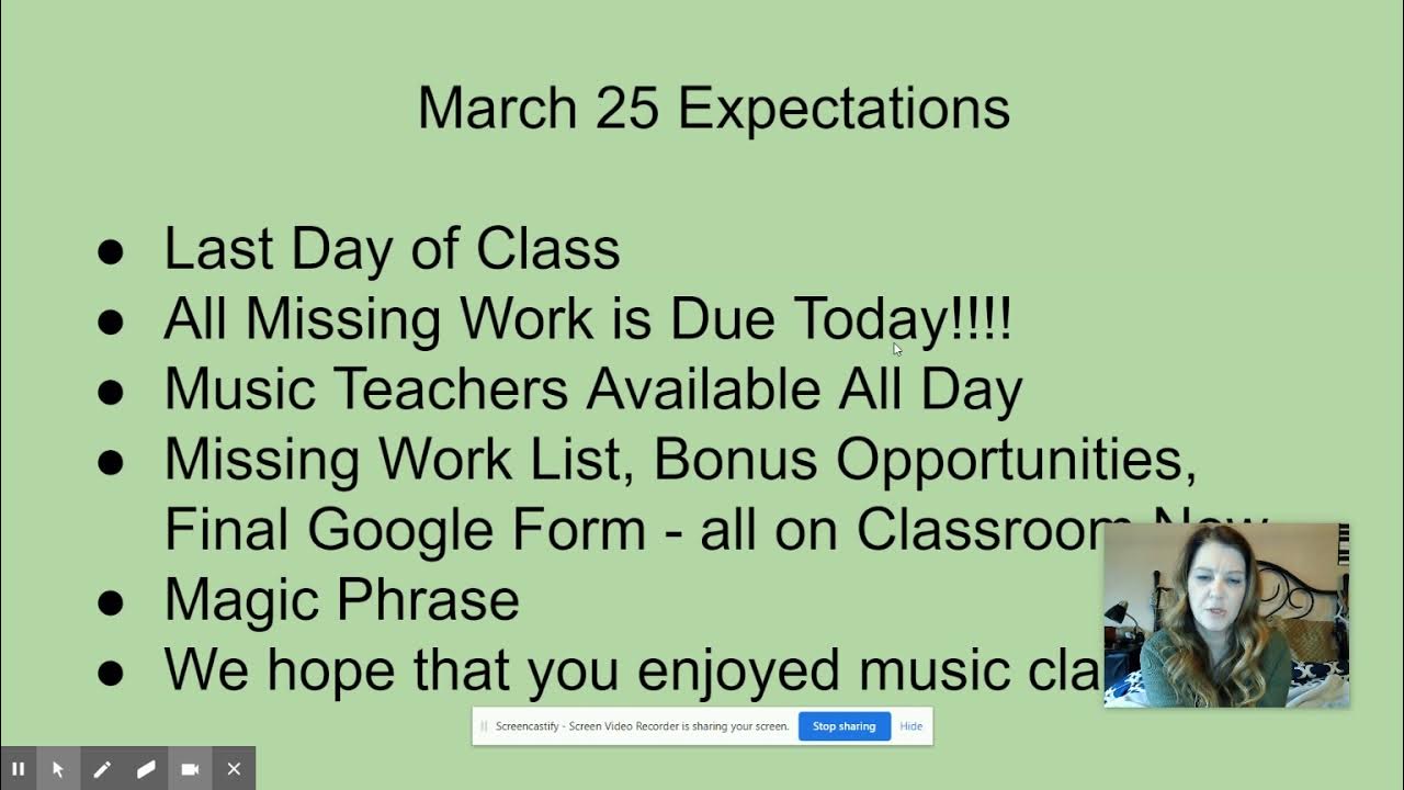 Last day of music class expectations - YouTube