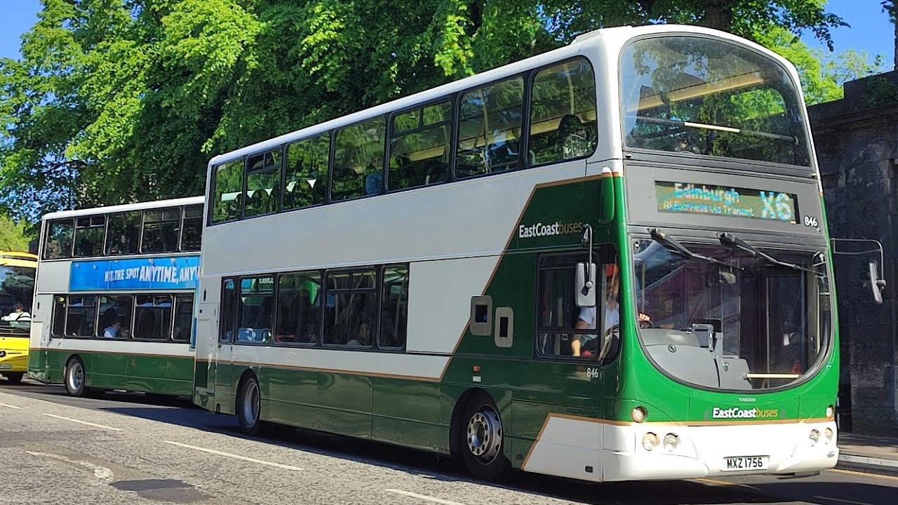 East coast buses 846 Gemini 1 Volvo B9TL (MXZ 1756) - YouTube