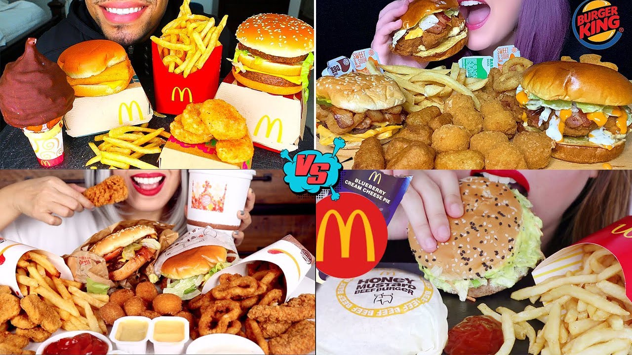 ASMR Fast Food Mukbang Compilation | Fast Food Asmr | Satisfying eating ...