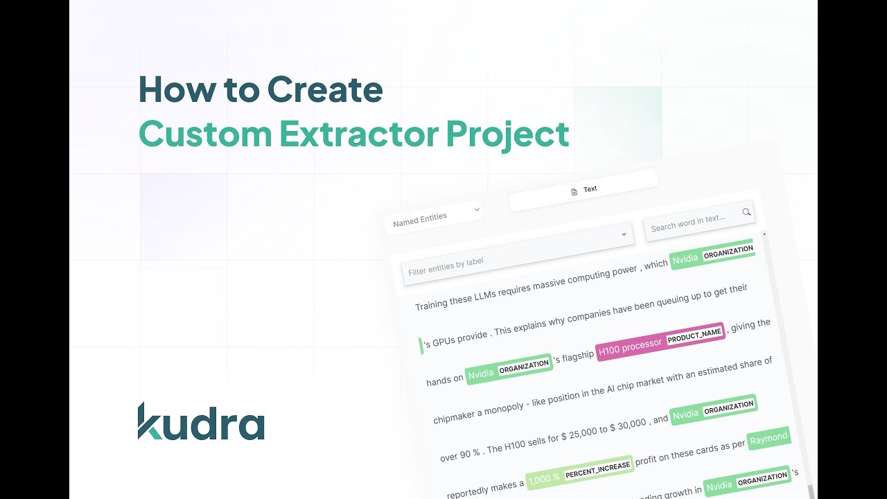 Extract Custom Entities with Kudra - YouTube
