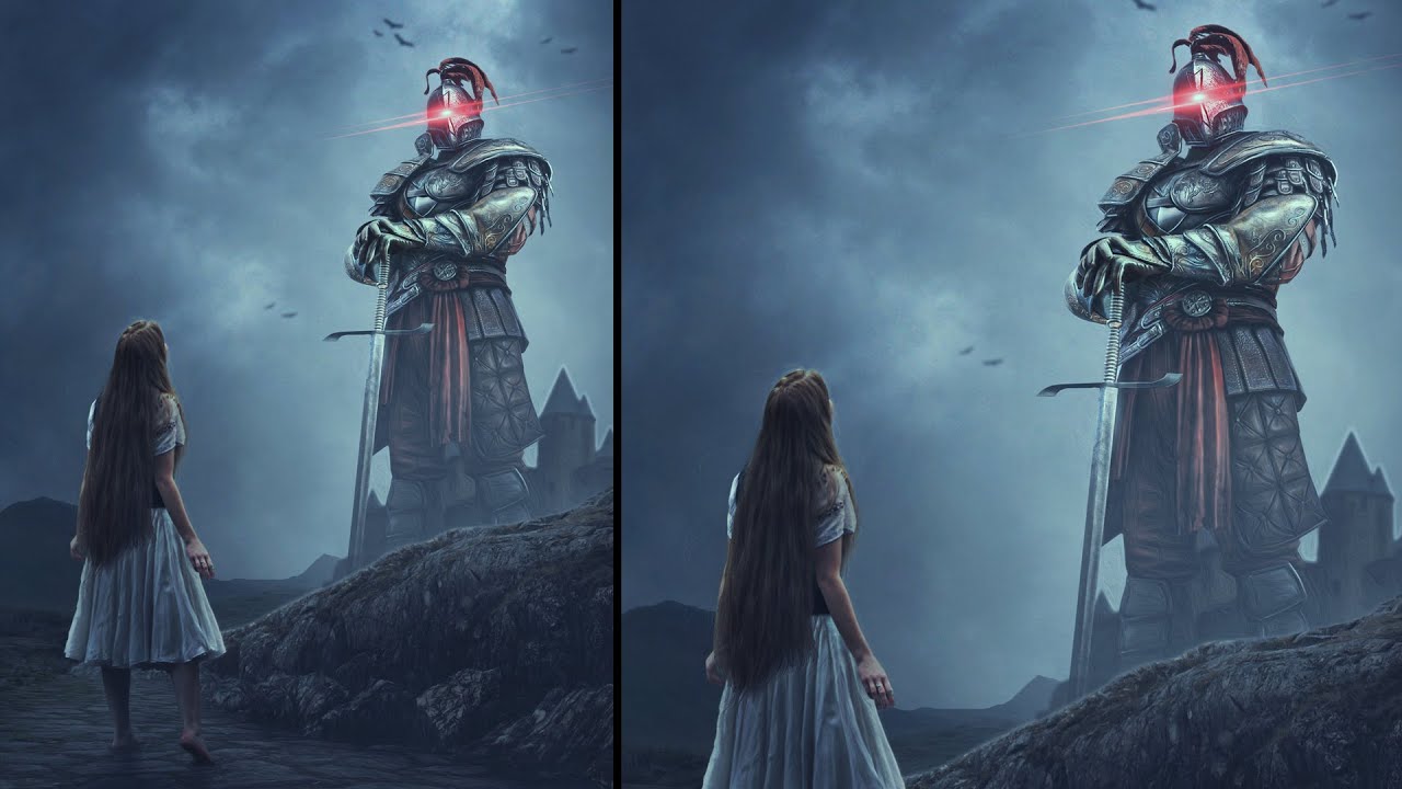 Giant Knight Photo Manipulation Photoshop Tutorial - YouTube