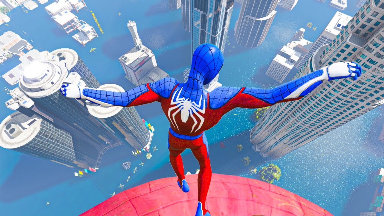 GTA 5 Ragdolls SPIDERMAN Jumps And Fails Into Water (Euphoria Physics ...