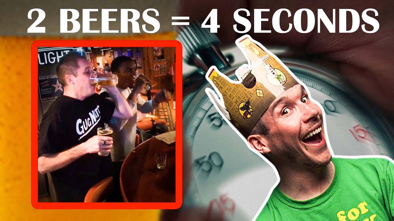 2 BEERS = 4 SECONDS!!! - Fastest Beer Chug! - YouTube
