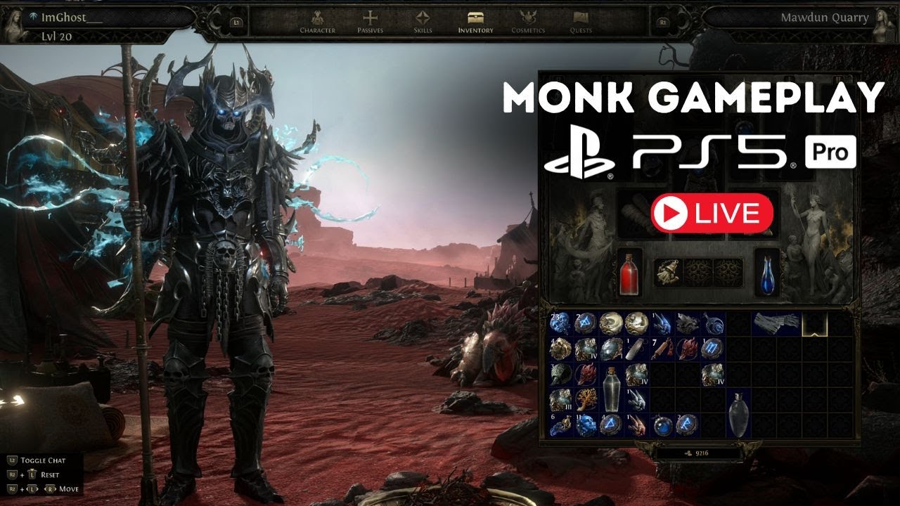 Path of Exile 2 PS5 Pro Monk 4K 60fps PSSR mode - Day 3 - YouTube