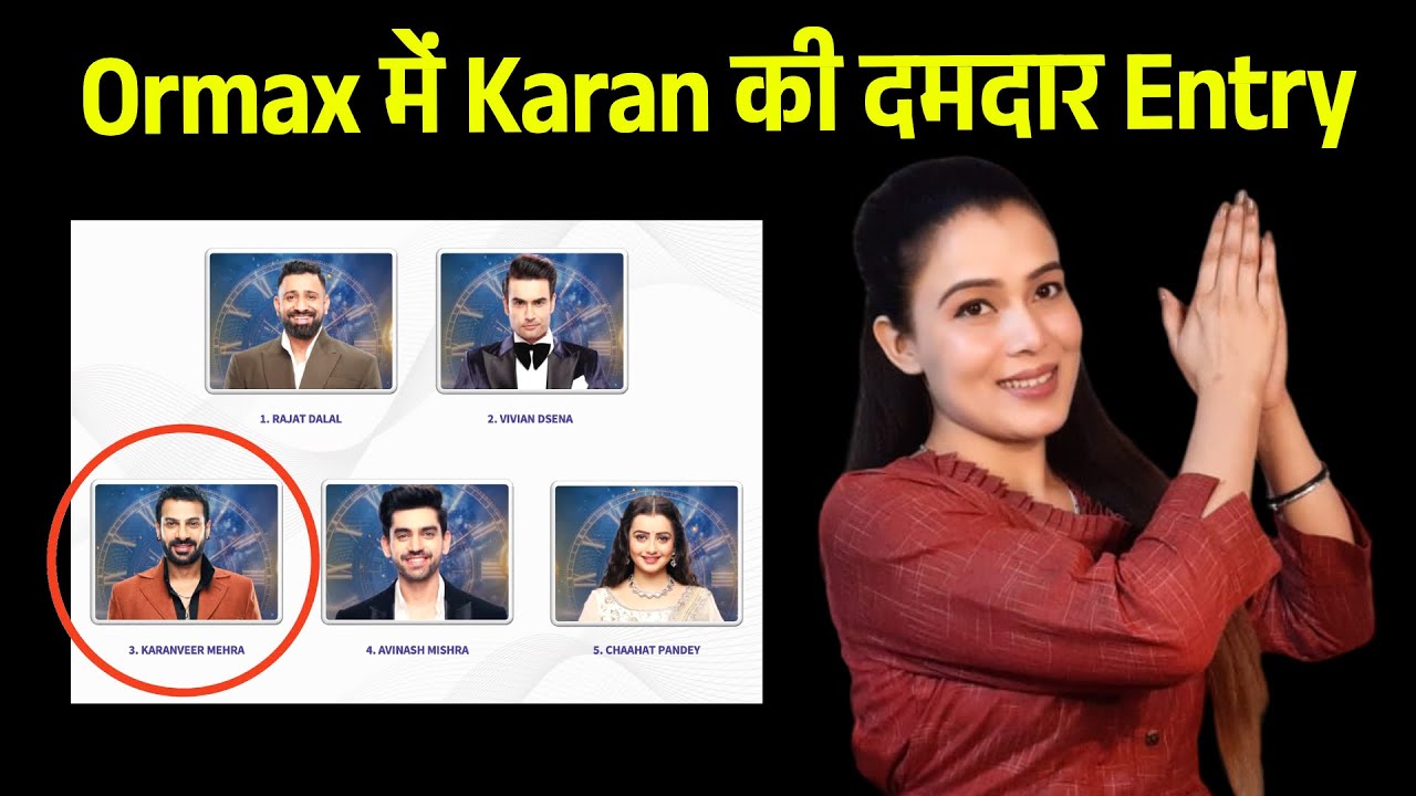 Bigg Boss 18 | Ormax List Me, Karanveer Ki Entry, Vivian Rajat TOP 2 - YouTube