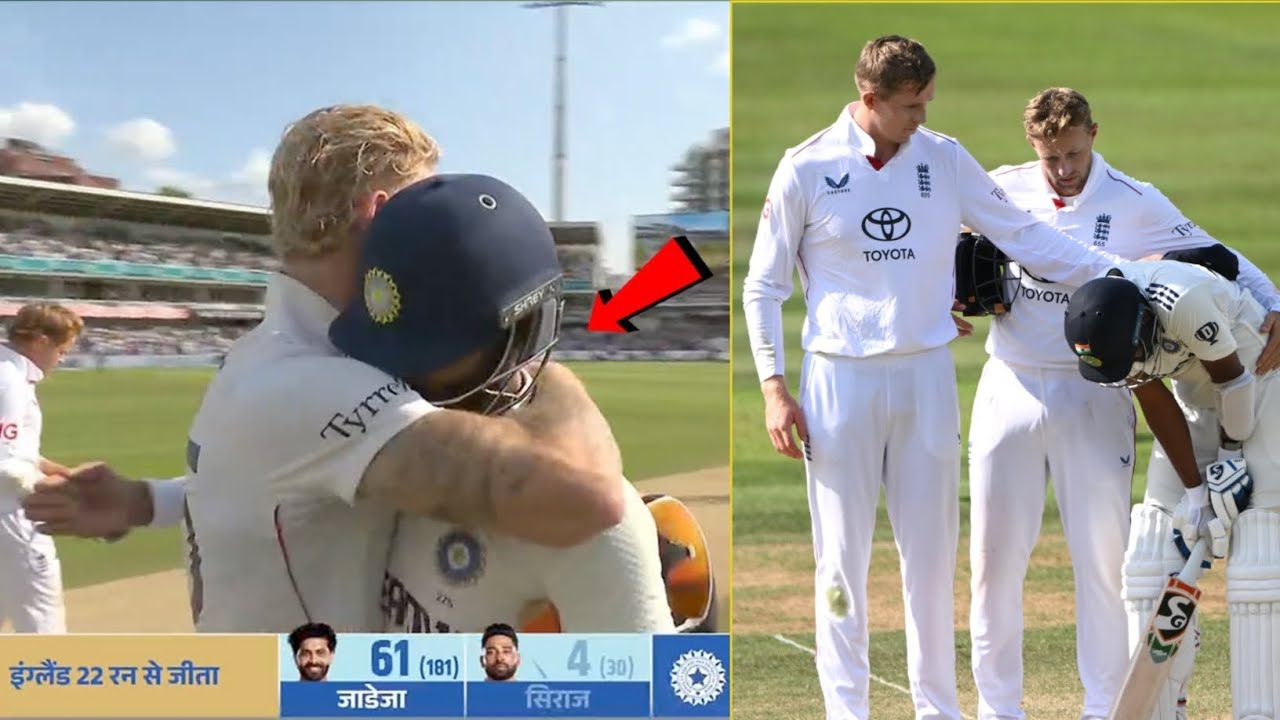 Ben Stokes heart winning gesture when Ravindra Jadeja was crying after ...