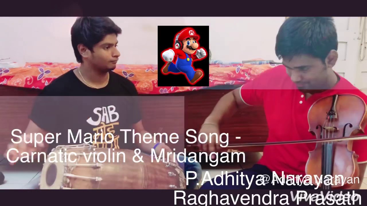 Super Mario Bros Theme - Violin and Mridangam cover - YouTube