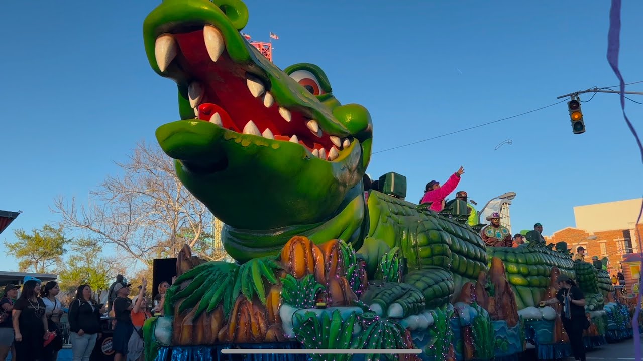 Mardi Gras Parade and Band Six Flags Fiesta - YouTube