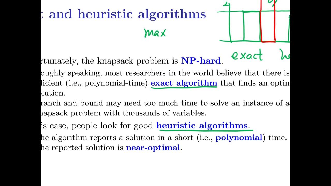 [OR2-Algorithms] lecture 3: Branch & Bound and Heuristics #11 Heuristic algorithms - YouTube