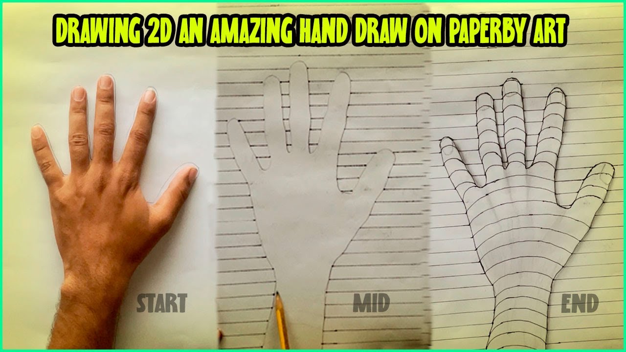 Drawing 2d Amazing Hand Draw On Paper By Art World - YouTube