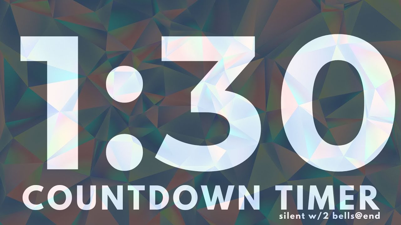 1:30 Minute Countdown Timer (Silent w/Bells at End) - YouTube