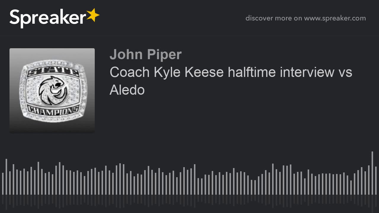 Coach Kyle Keese halftime interview vs Aledo - YouTube