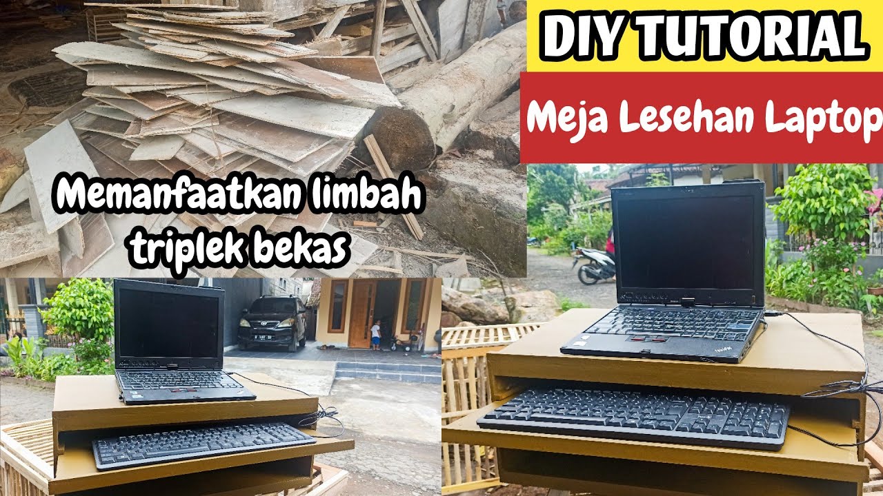 DIY TUTORIAL MEJA LESEHAN LAPTOP #diytutorial #memanfaatkanbarangbekas ...