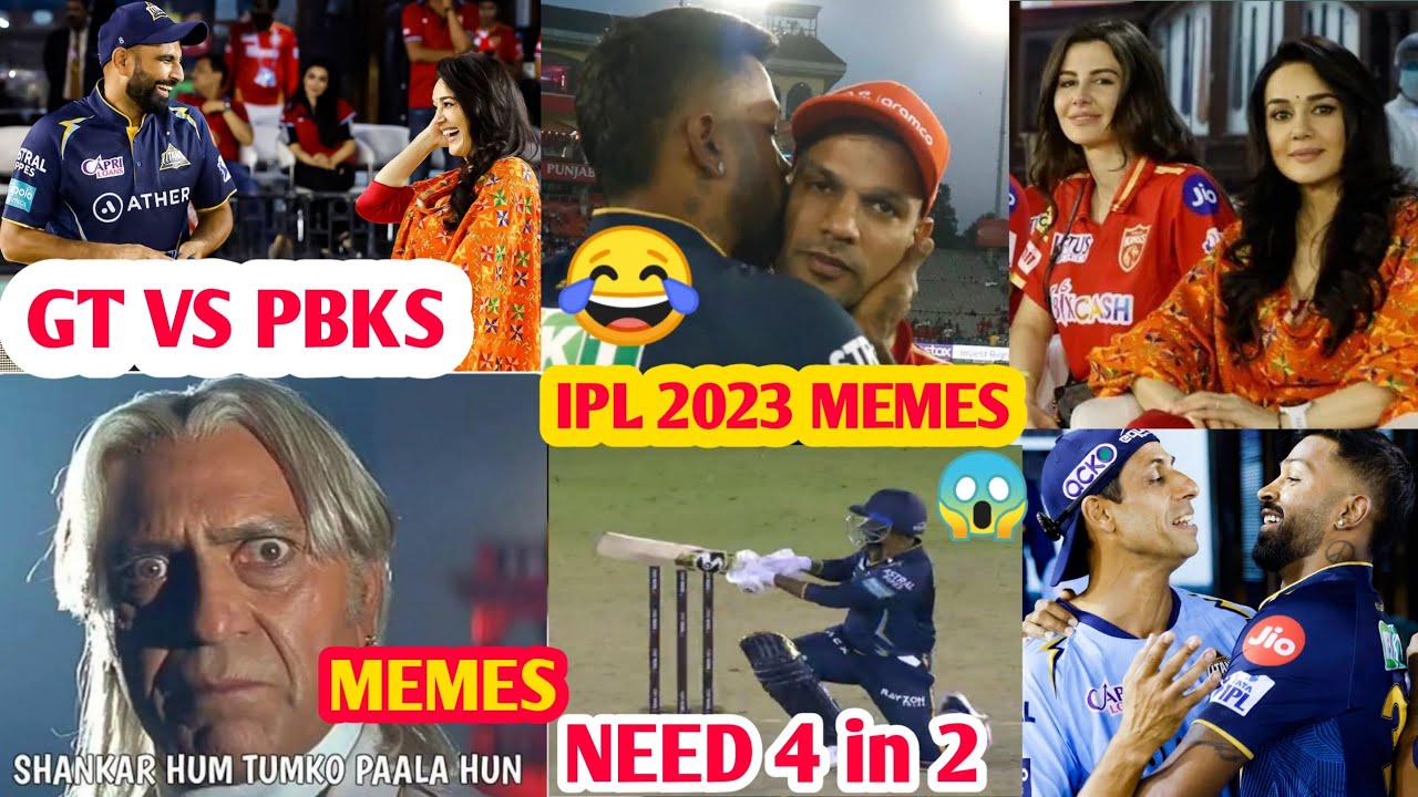 HARDIK DHAWAN 😮 GT VS PBKS IPL 2023 MEMES 😂 SHAMI PREITY ZINTA # ...
