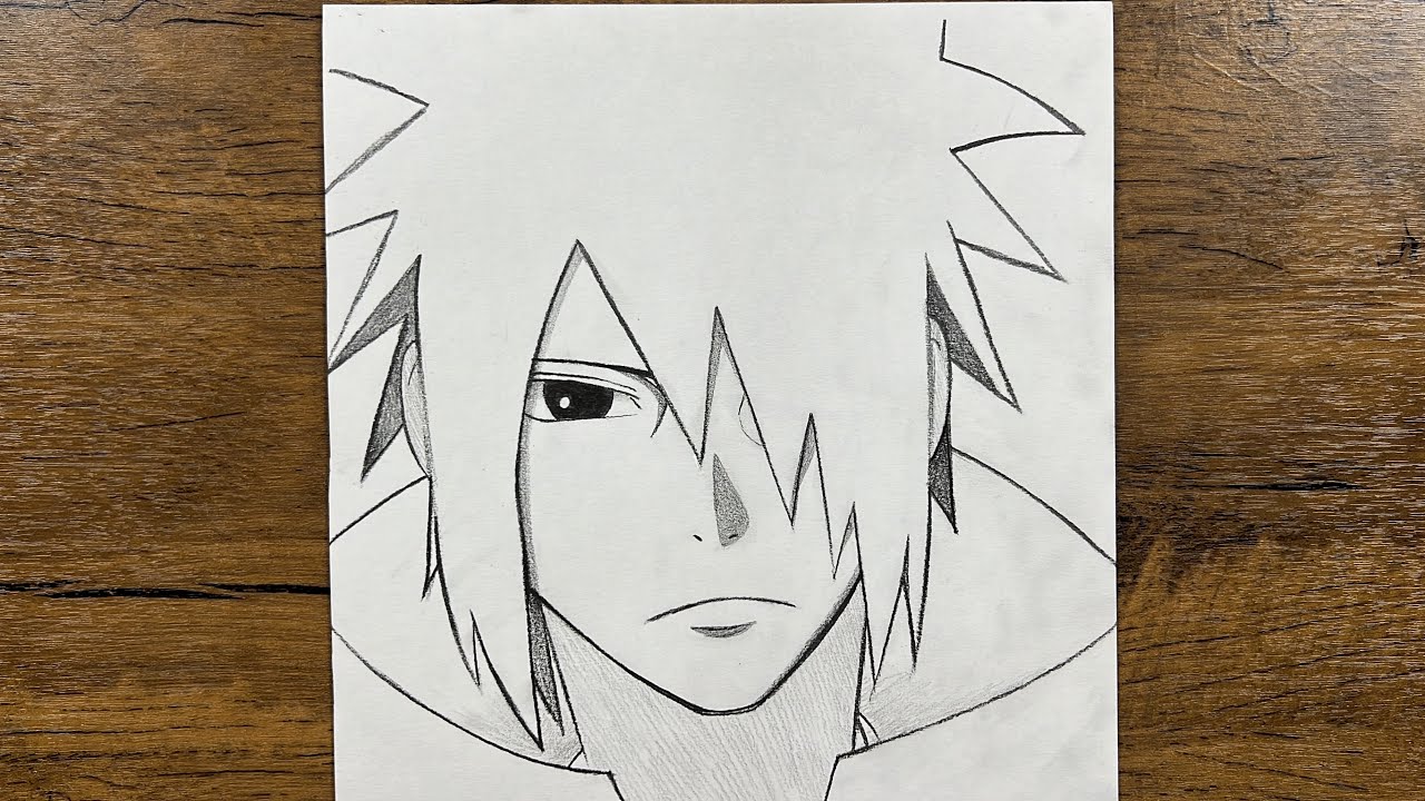 How to draw adult sasuke uchiha step-by-step | Anime drawing - YouTube
