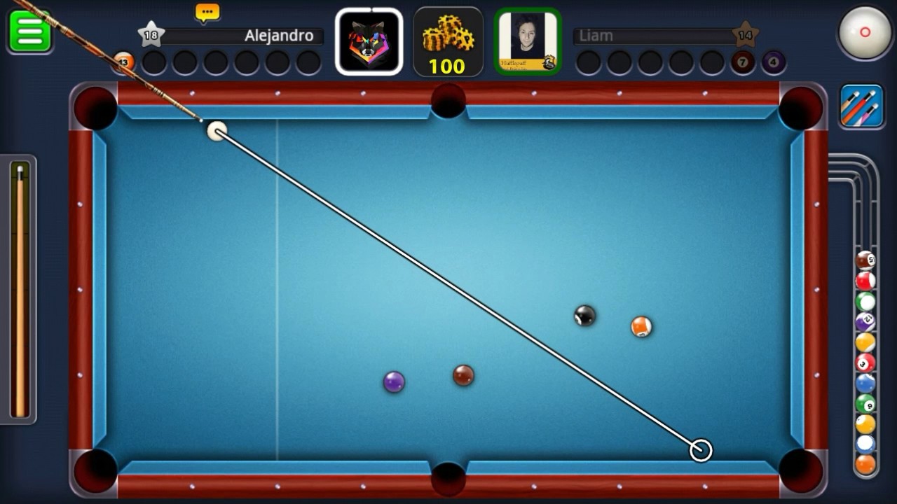 8 ball pool lucky shot!! - YouTube