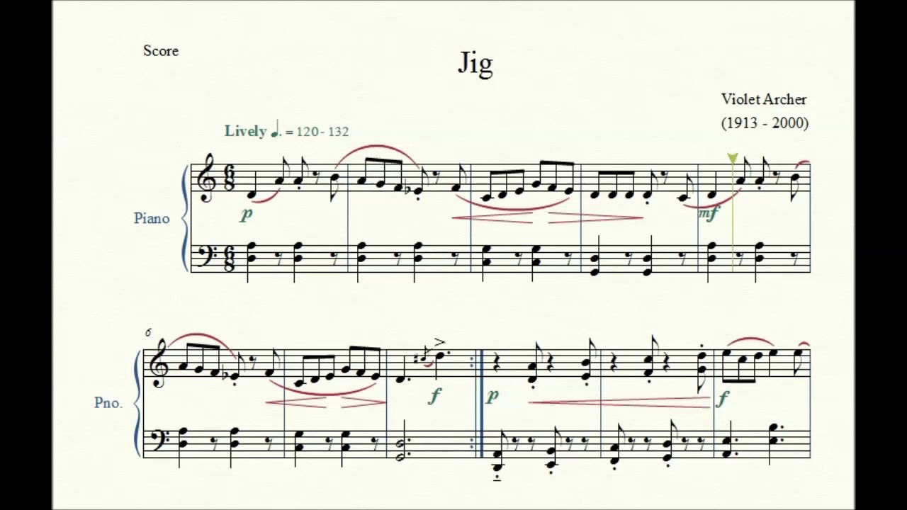Jig - Violet Archer - Piano Repertoire 5 - YouTube