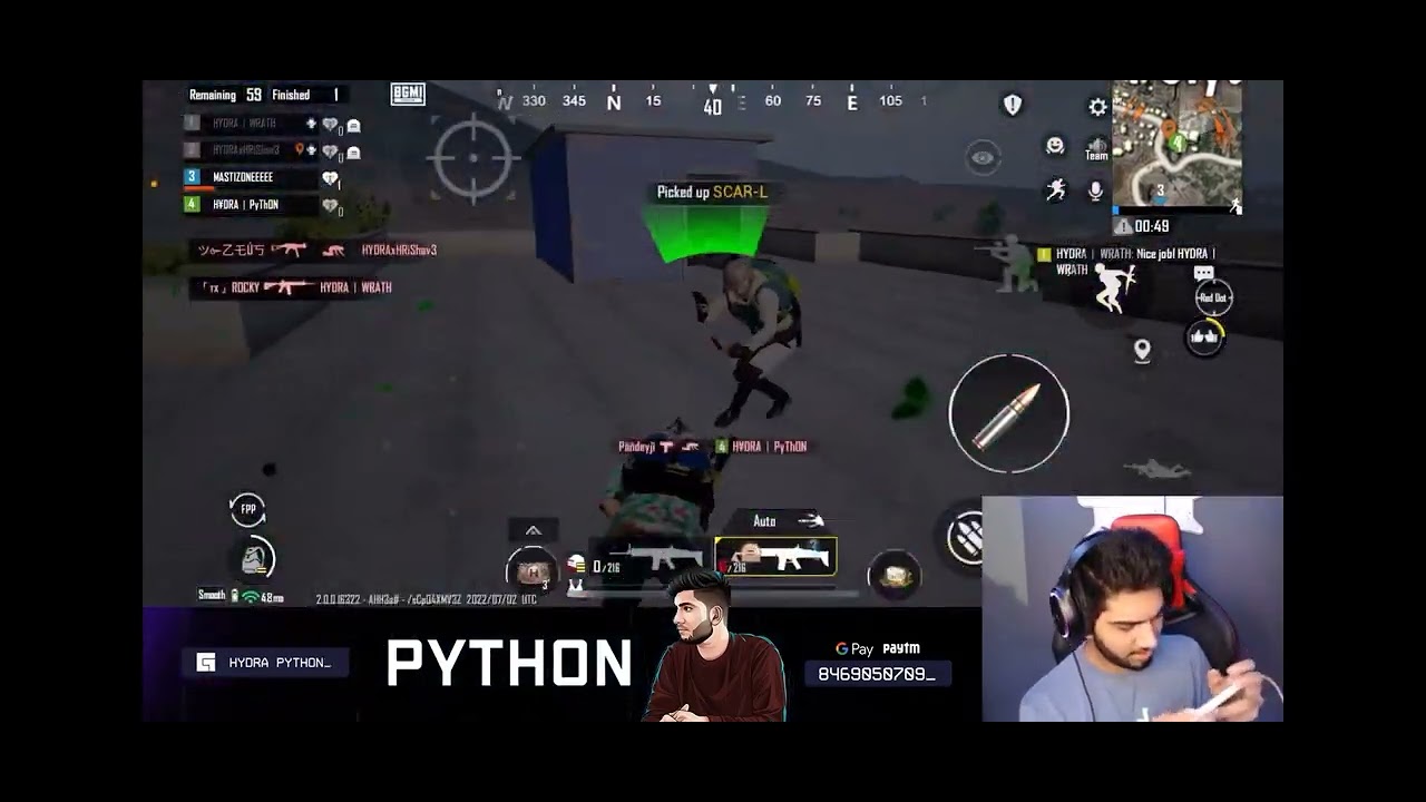 I killed @HYDRA PYTHON In BGMI Custom Room . |Pandeyji Plays #bgmi # ...