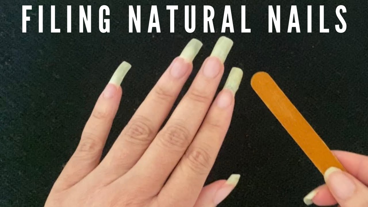 Natural Nail Care Routine | Filing My Nails - YouTube