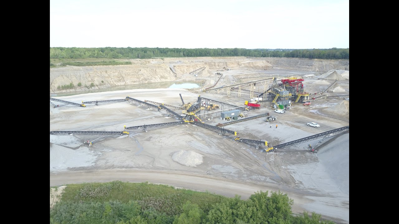 Flyover of custom TCI Sand & Gravel Plant - Michigan - YouTube