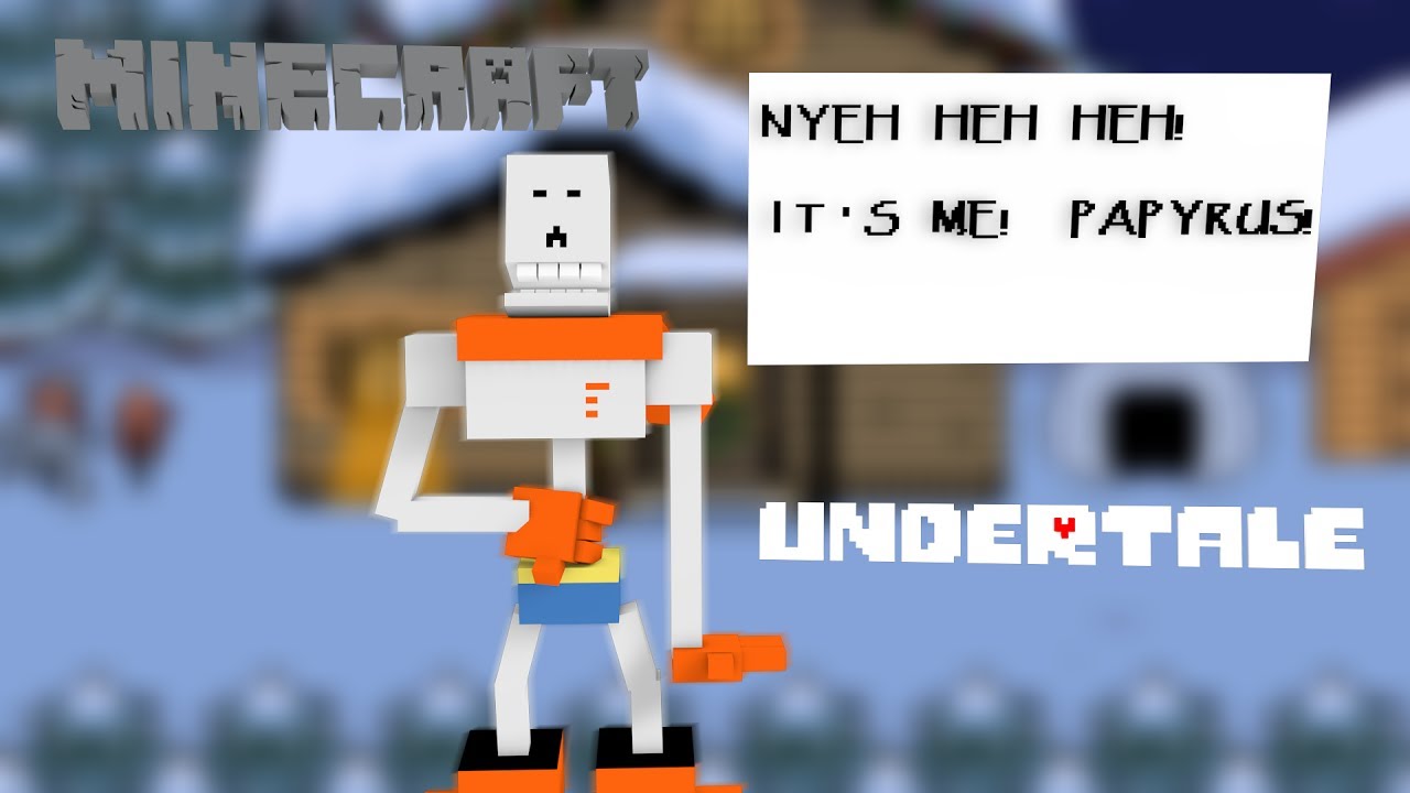 Undertale | Papyrus [Minecraft Cinema 4D] - YouTube