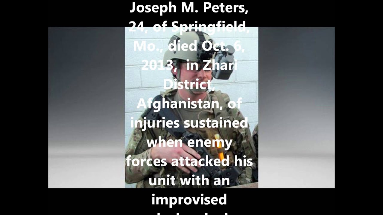 Tribute To Our Fallen Soldiers - US Army Sgt. Joseph M. Peters, 24, of ...