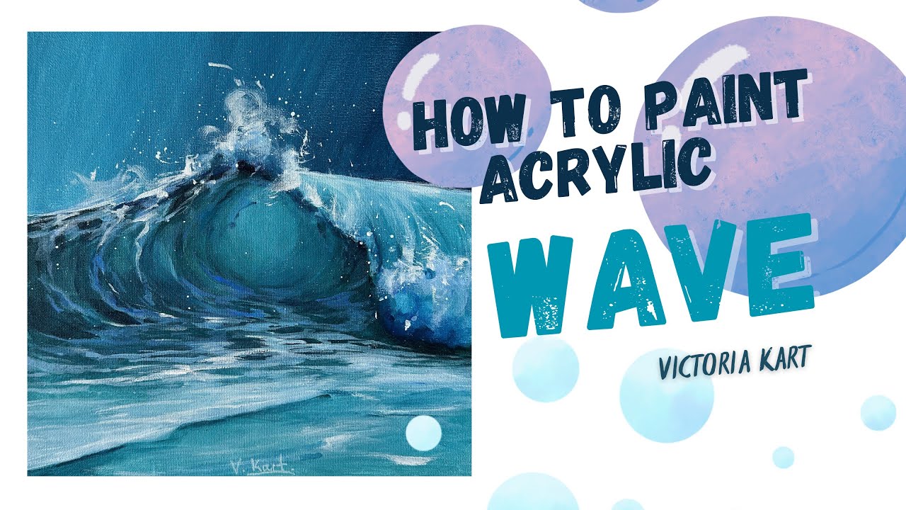 ACRYLIC Scenic Ocean Wave | How to Paint Realistic Ocean Wave with ...