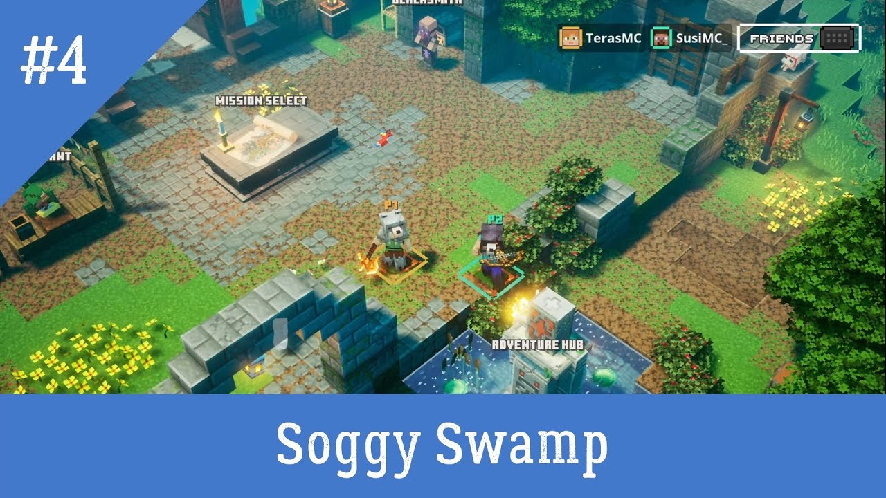 Minecraft Dungeons Soggy Swamp PS5 Multiplayer Gameplay Walkthrough ...