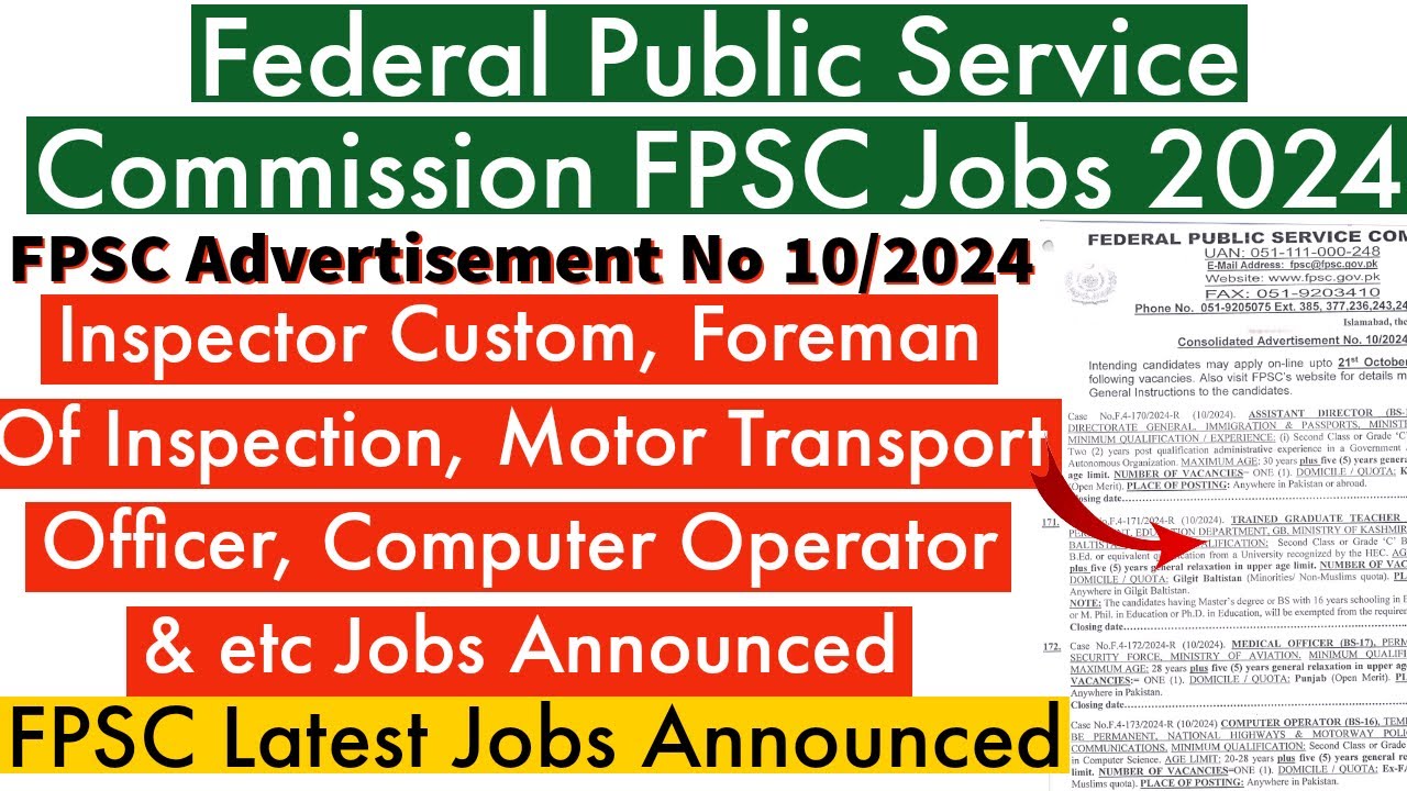 FPSC Inspector Custom, Foreman Of Inspection, Motor Transport Officer ...