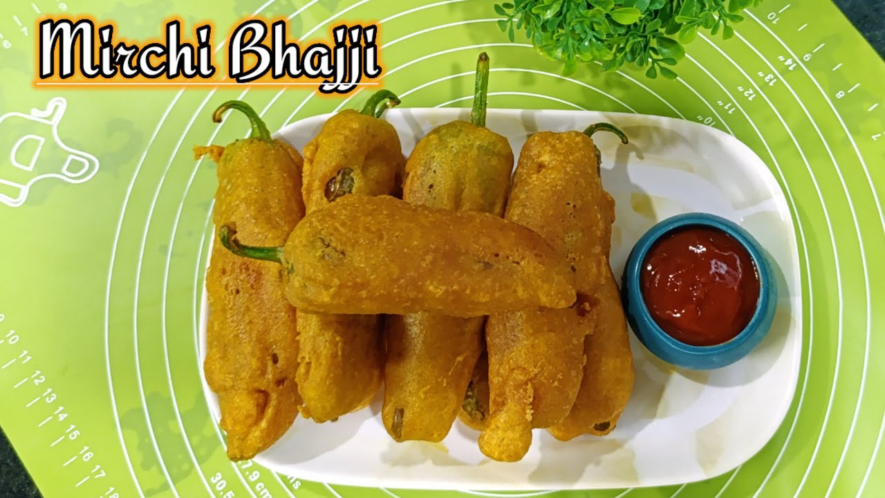 Mirchi Bhajji Recipe | Chilli Bajji | Mirchi Pakoda | Mirchi Bhajiya ...